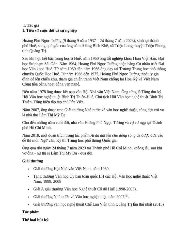 Ai Đã Đặt Tên Cho Dòng Sông | PDF