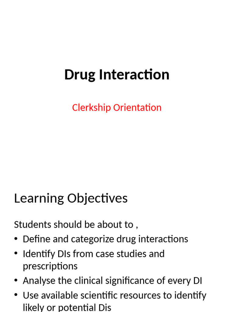 Understanding Drug Interactions in Pharmacy | PDF | Drugs | Pharmacology