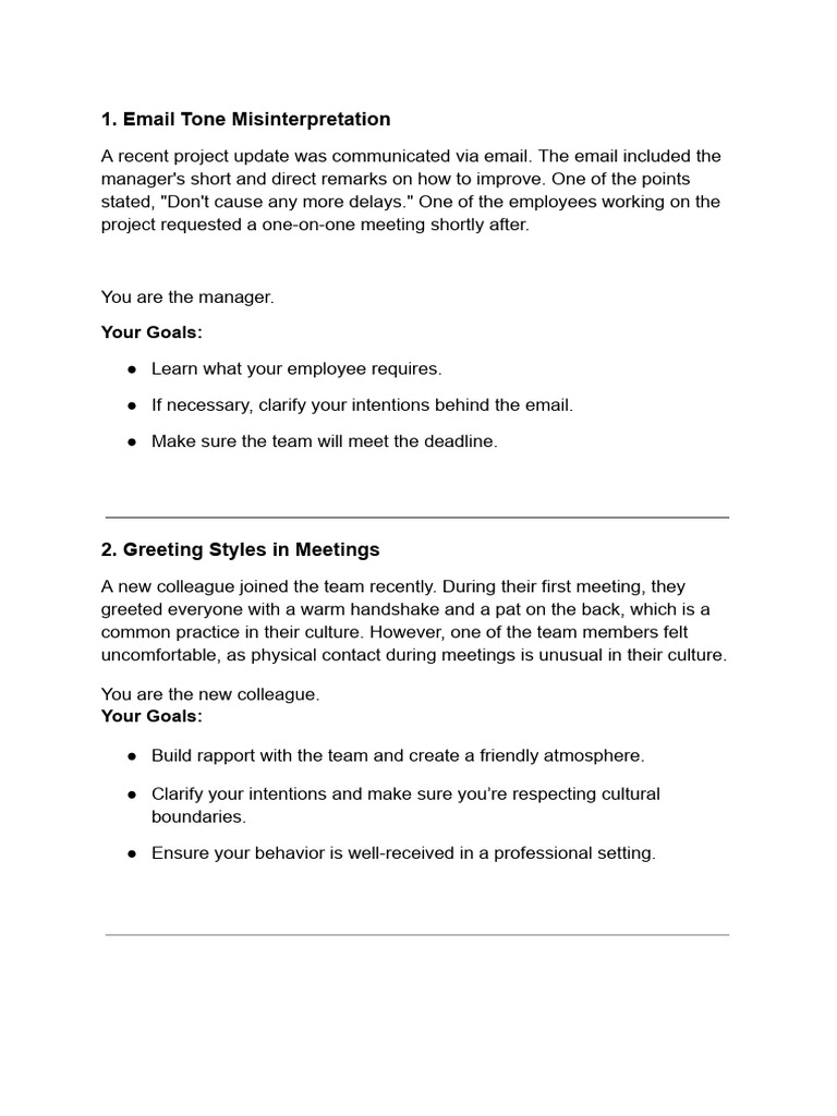 Workplace Role-Play Party A | PDF | Humour | Leadership