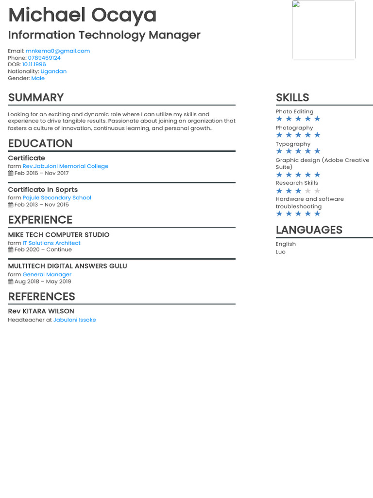 Michael Resume 696 | PDF