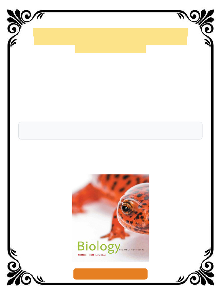 Biology The Dynamic Science 4th Edition Russell Ebook Essentials PDF ...