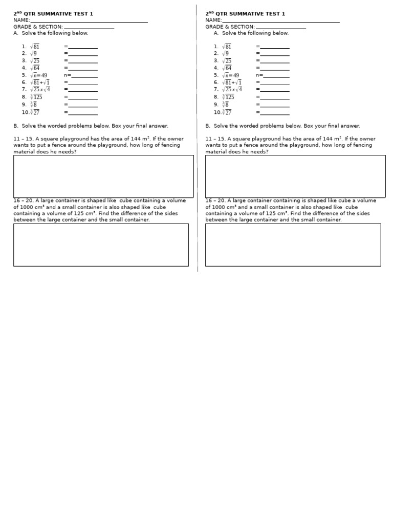 2nd Qtr Summative Test 1 | PDF | Chess Theory | Chess