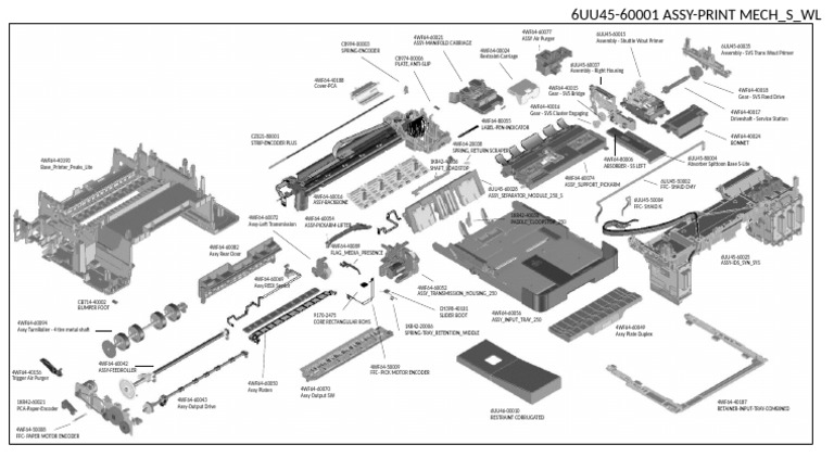 Exploded View 6uu45-60001 Assy-print Mech_s_wl | PDF | Car ...