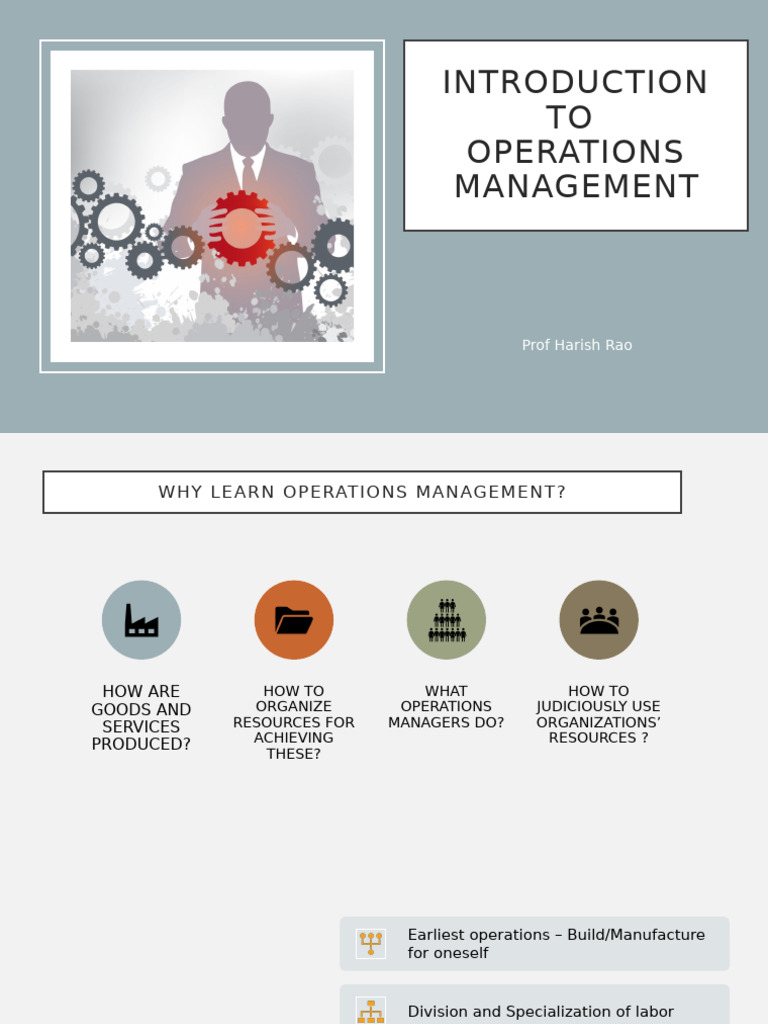 Introduction to Operations Management | PDF | Product (Business ...