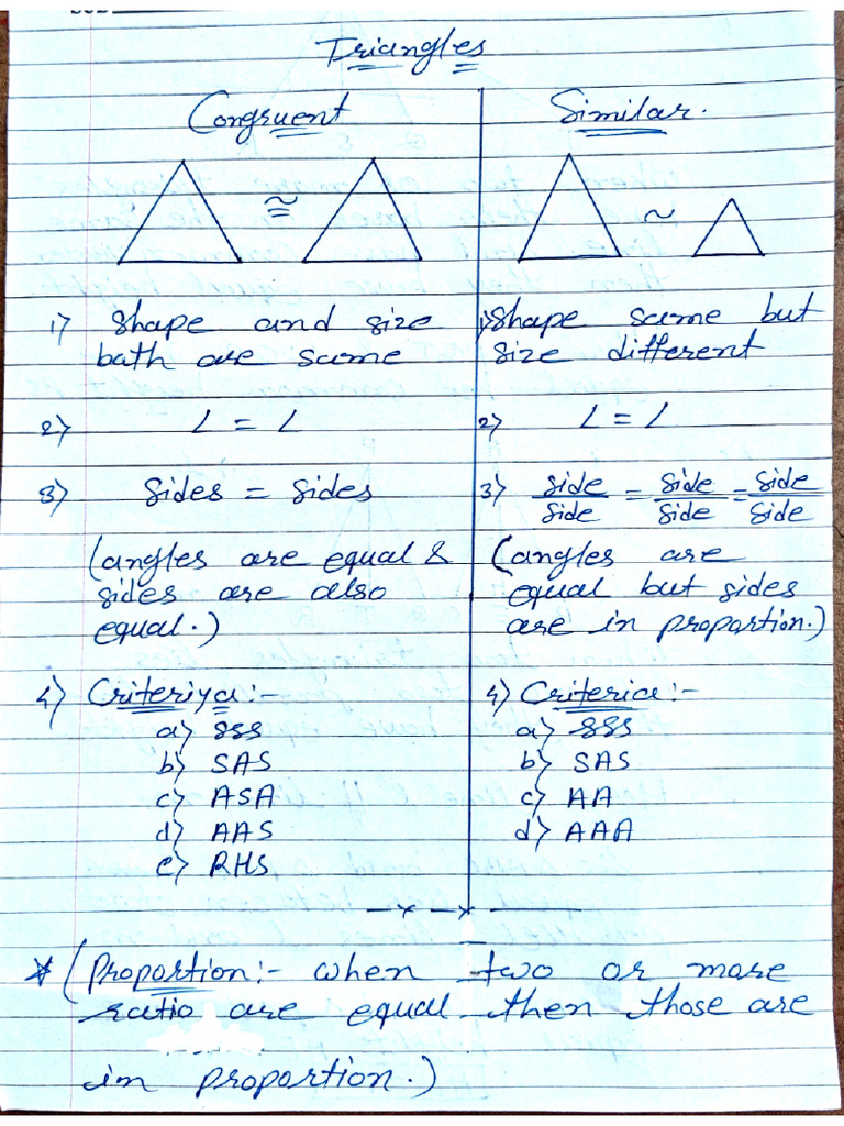 Class X Triangles-1 | PDF
