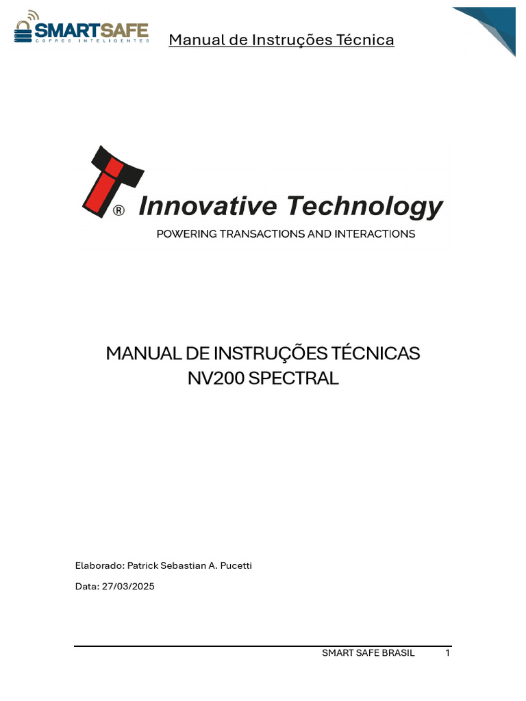 Manual Técnico NV200 Spectral | PDF | Conector elétrico | USB
