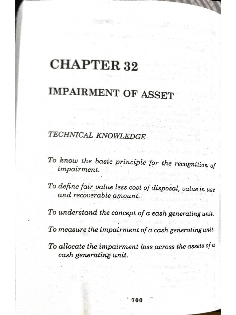 Chapter 31 - Impairment of Asset | PDF