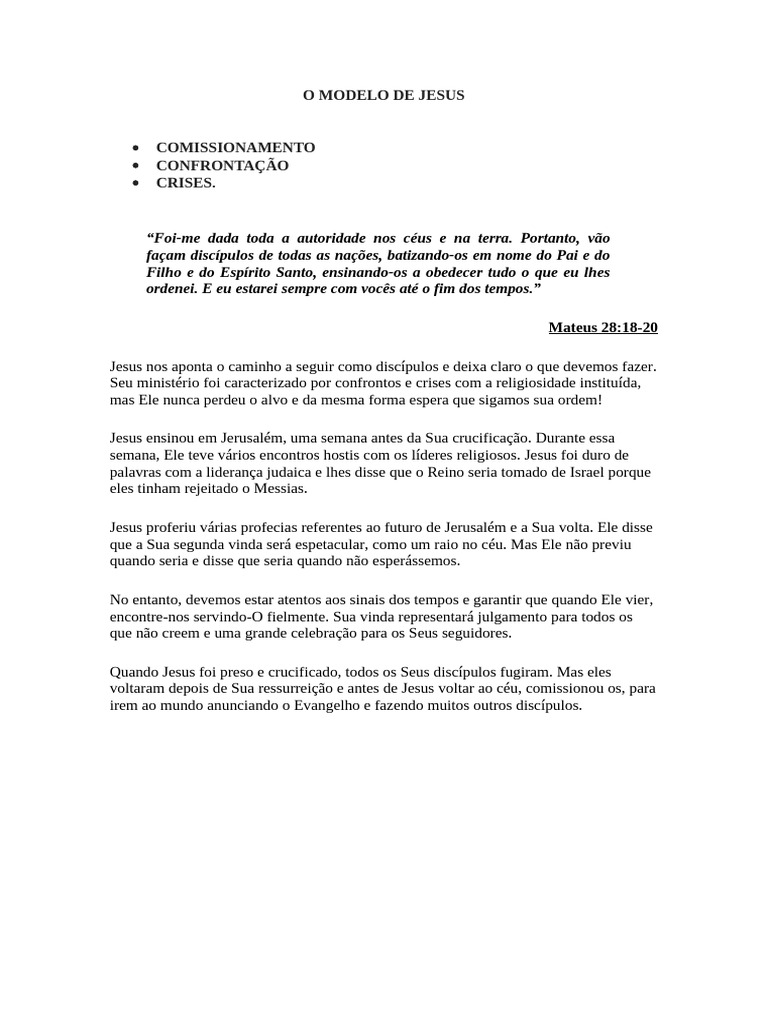 o Modelo de Jesus | PDF
