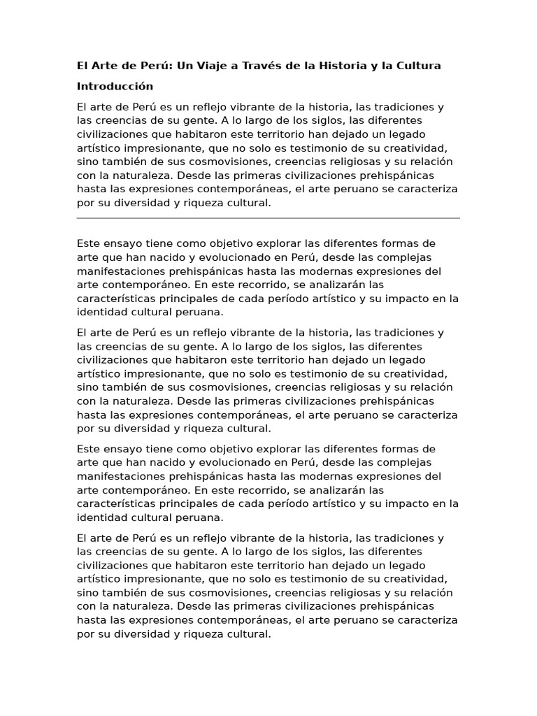 Peruvian Modern Art | PDF | Perú | Pintura de paisaje
