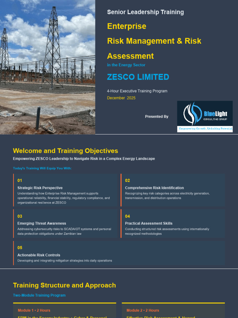 ZESCO Leadership Risk Management Training | PDF | Risk | Risk Management
