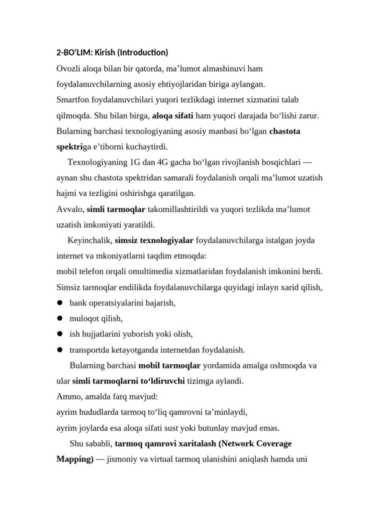 A.sardor Mobil Ma'Ruza | PDF