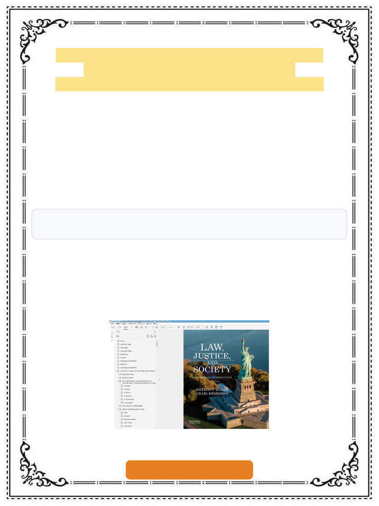(Original PDF) Law, Justice, and Society A Sociolegal Introduction 4th Edition eBook digital ...