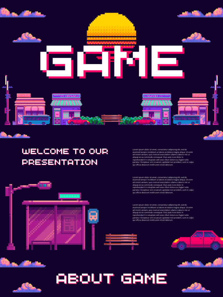 Blue Illustration Game Presentation | PDF