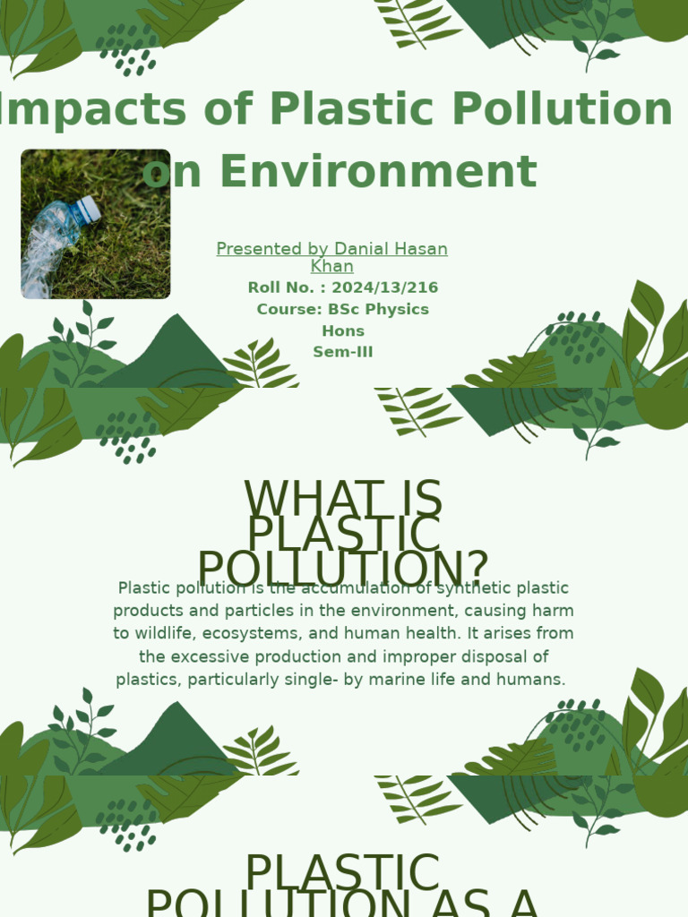 ppt evs | PDF | Plastic | Pollution