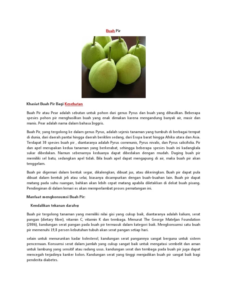 Buah Pir | PDF