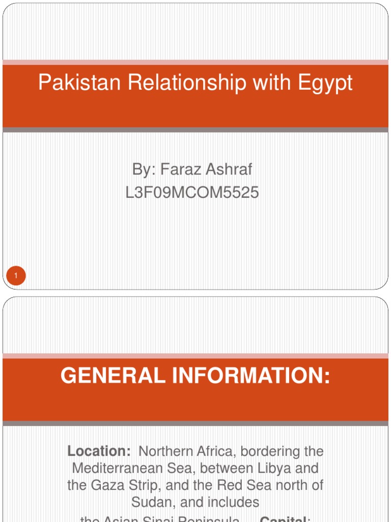 Pakistan-Egypt Trade Relations Overview | PDF | Egypt | Pakistan
