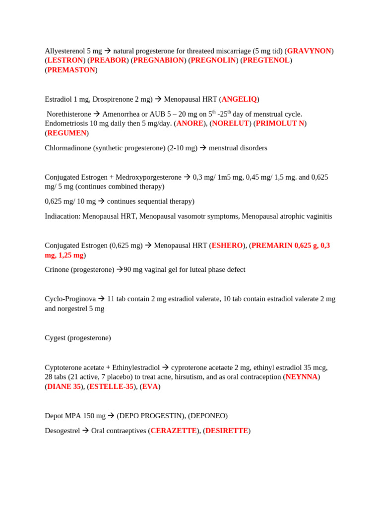 OBAT Hormonal | PDF | Andrology | Drugs
