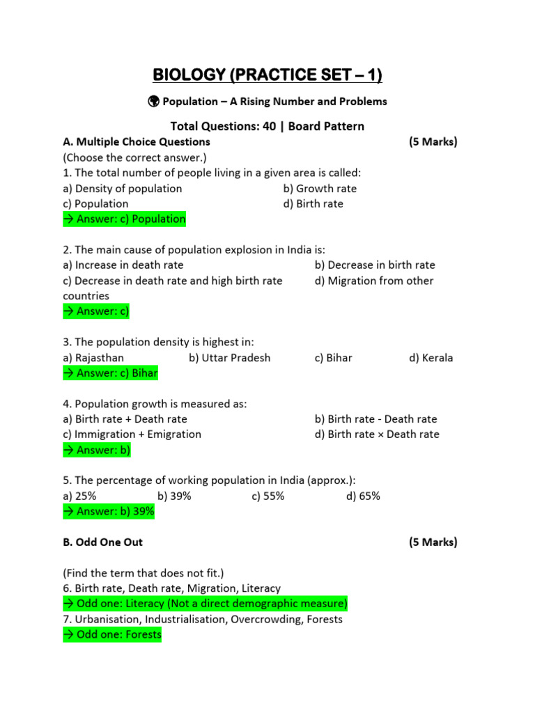 Answer Key (10th A+ Practice Set 1) Test | PDF | Economic Growth ...