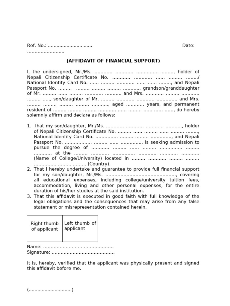 Financial Sponsorship Letter Format - Final (1) Qf7b5pc | PDF