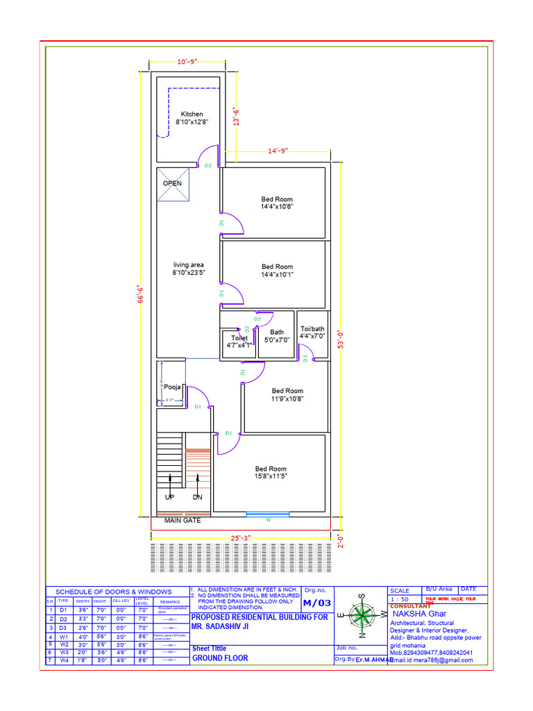 Sadashiv Ji Gf Rough Plan | PDF
