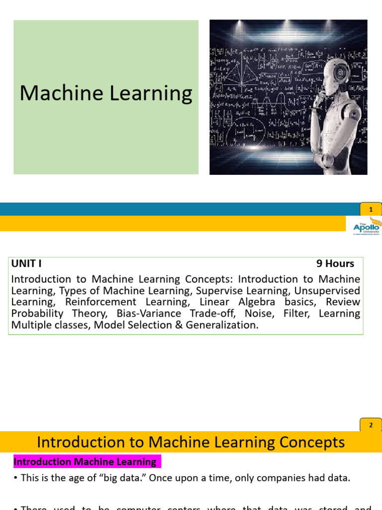 Unit_1N | PDF | Machine Learning | Probability Distribution