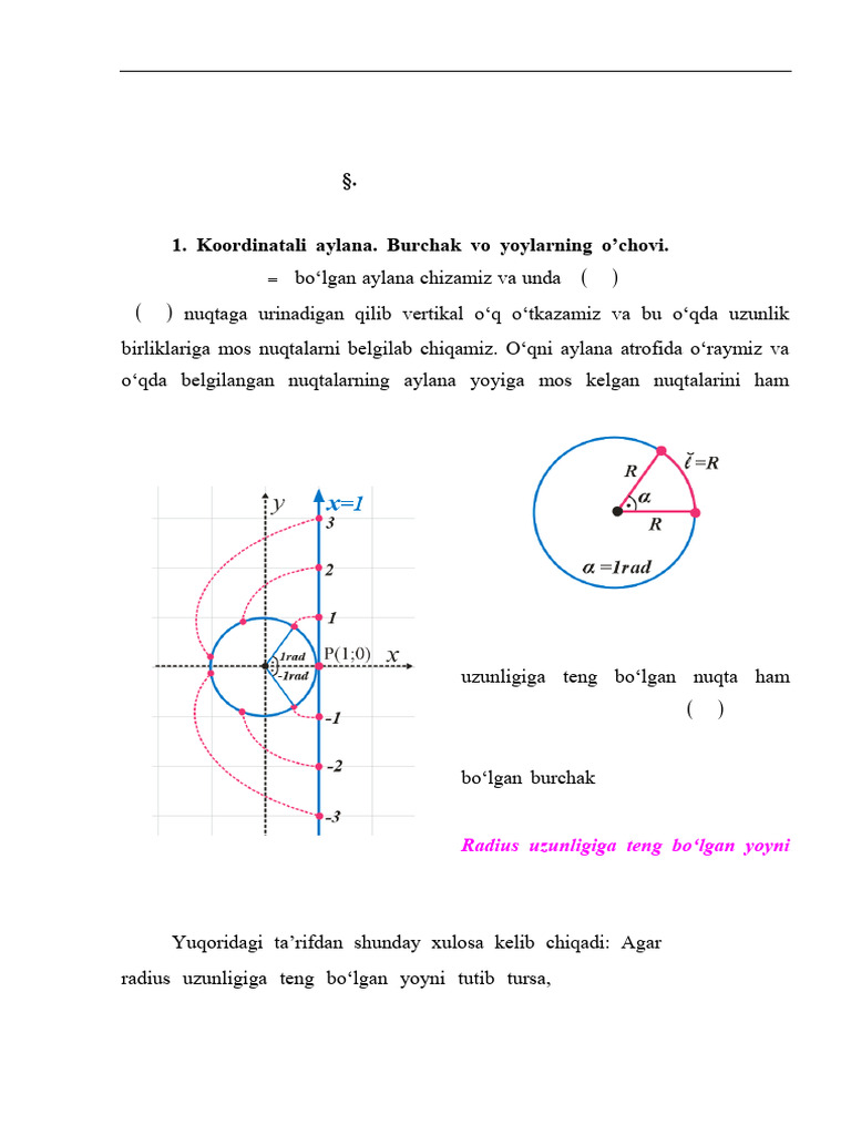 7 Bo‘Lim. Trigonometriya1 | PDF