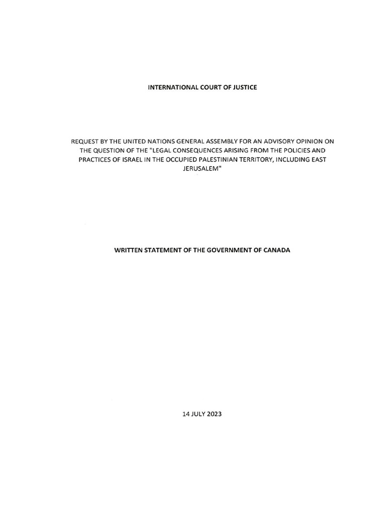 04 Written Statement Canada | PDF