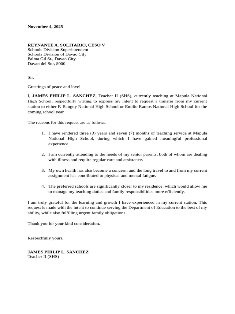 Intent to Transfer | PDF