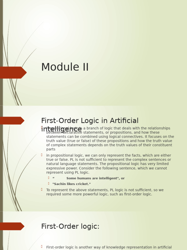 First-Order Logic in AI Explained | PDF | Interpretation (Logic ...