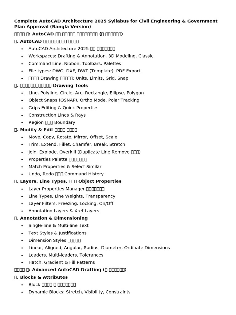 Syllabus For Civil Engineering | PDF