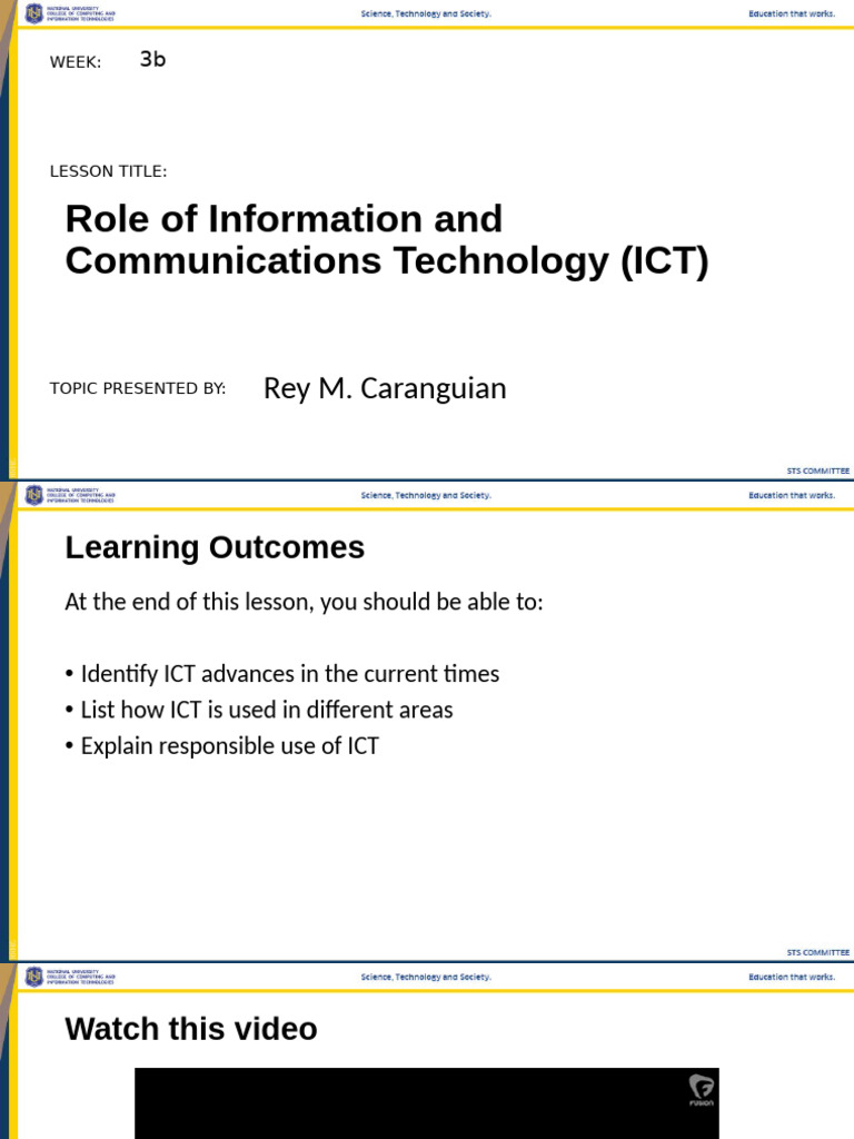 WK 3-4b Role of Ict4 | PDF
