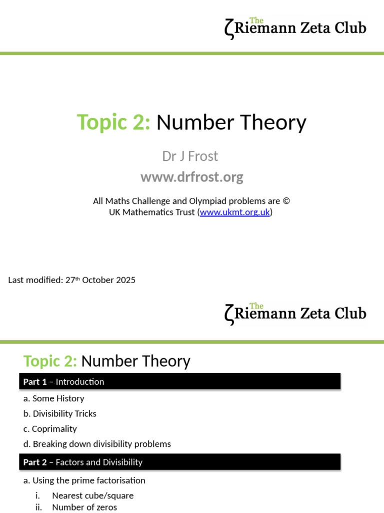 Number Theory: Factors & Divisibility | PDF | Number Theory | Prime Number