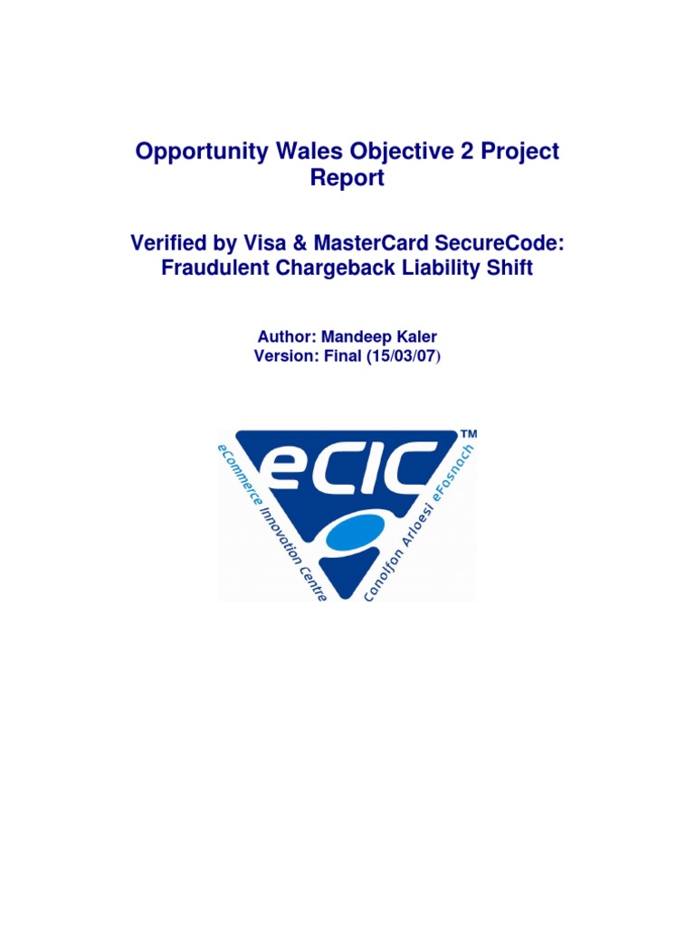 Verified by Visa & MasterCard SecureCode: Fraudulent Chargeback ...