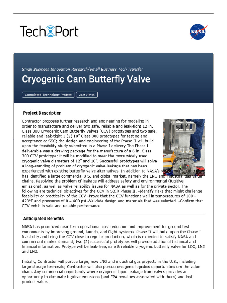 TechPort Report Download 12-12-2025 9 - 51 PM +07 | PDF | Cryogenics | Nasa