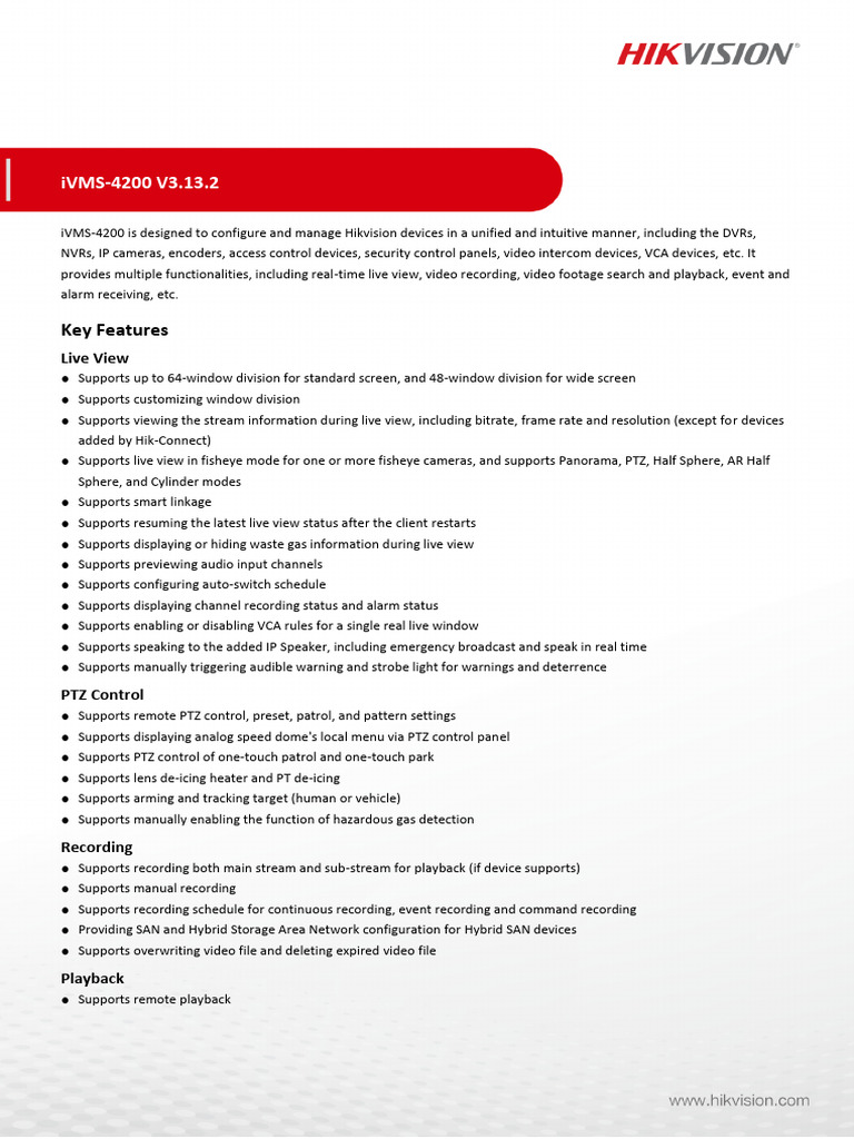 iVMS-4200 V3.13.2 Device Management Guide | PDF | Video | Computer Network