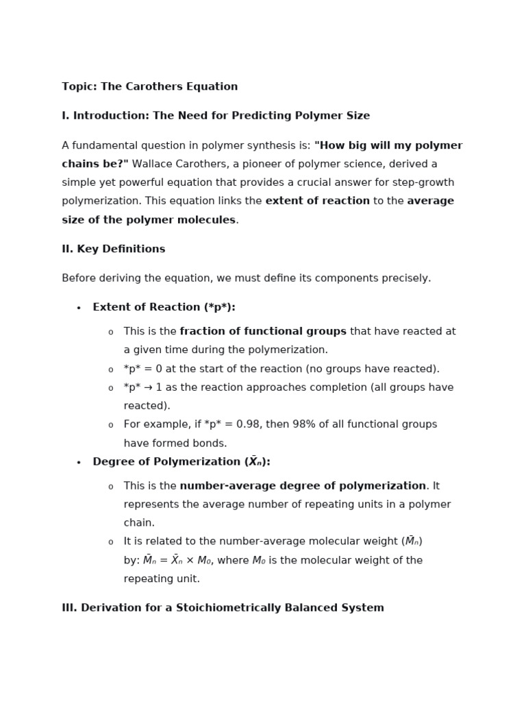 Polymer Synthesis Lecture Notes 4,5,6 | PDF | Polyethylene | Polymerization