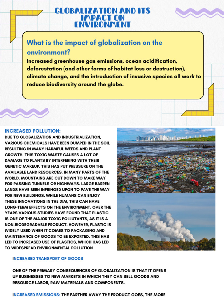 Impact of Globalization On Environment | PDF | Climate Change | Pollution