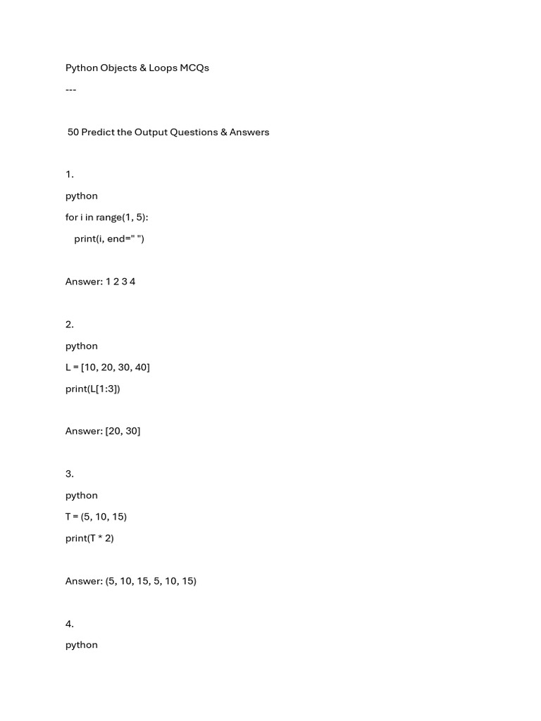 Python Objects Loops | PDF | Control Flow | Boolean Data Type