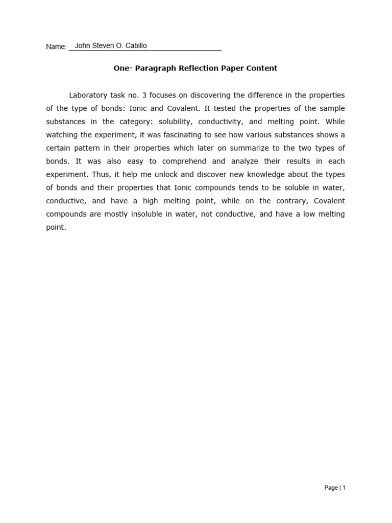 John Steven Cabillo - Reflection L3 | PDF