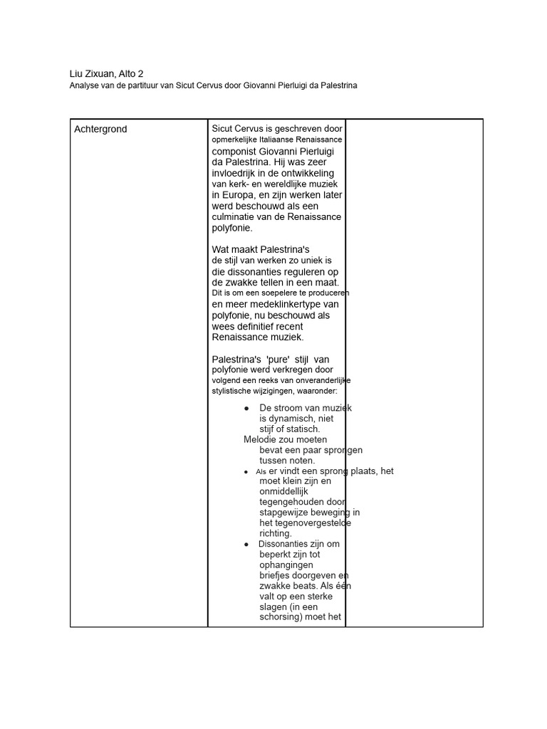 Sicut Cervus - Score Analyse | PDF