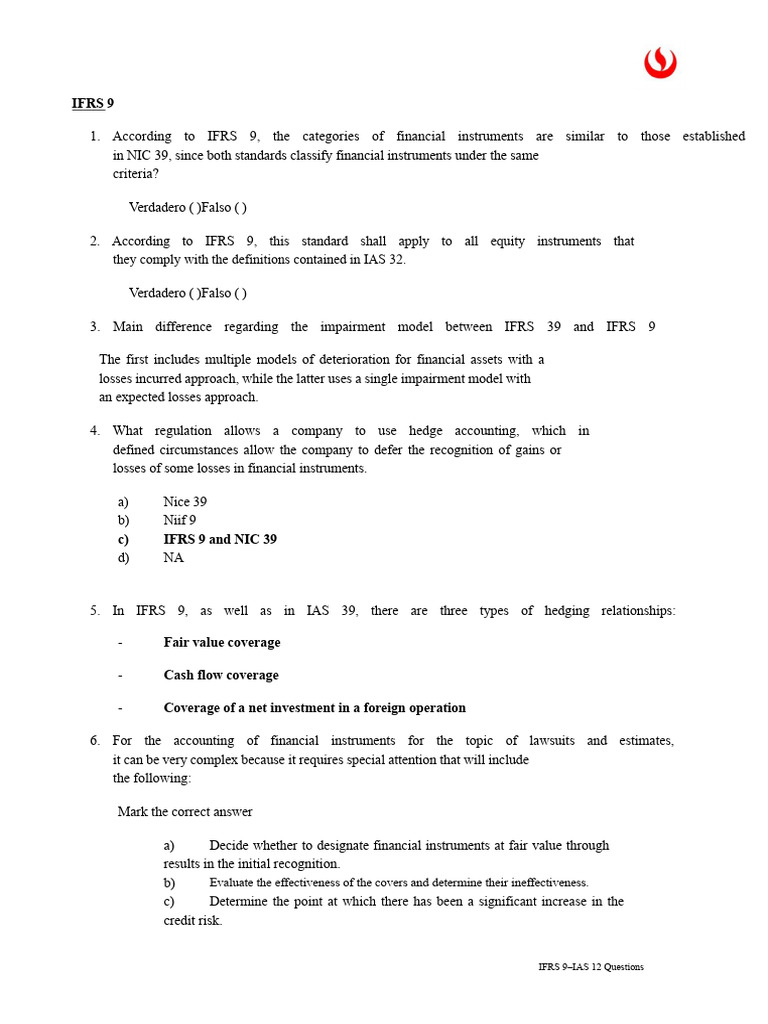 IFRS 9 Financial Instruments Overview | PDF | Deferred Tax | Fair Value