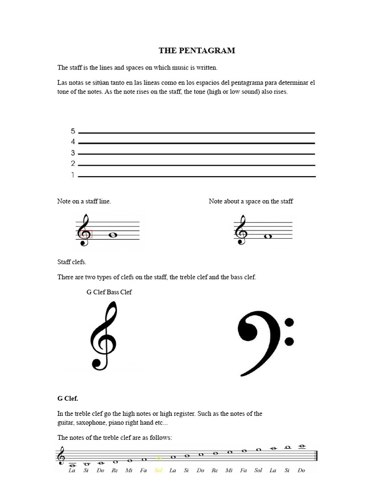 Understanding Music Staff and Clefs | PDF