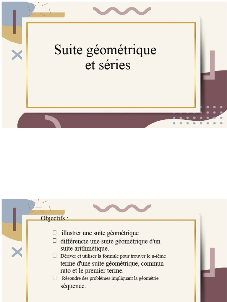 Comprendre les suites géométriques | PDF | Mathématiques