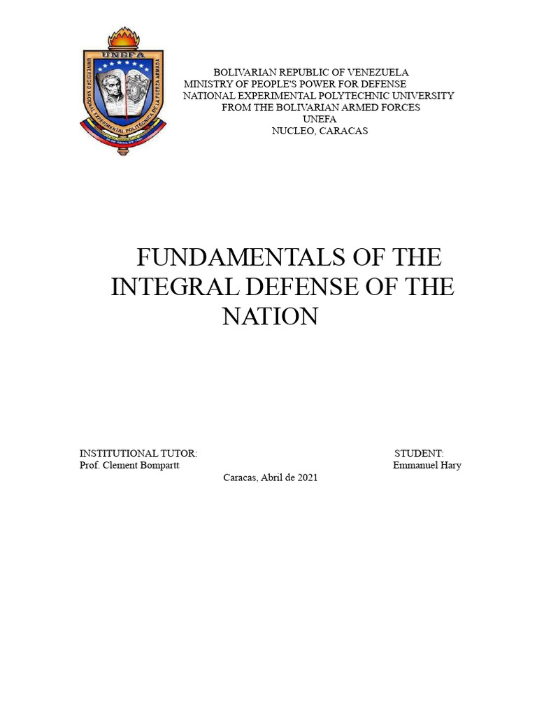 Fundamentals of the comprehensive defense of the Nation | PDF ...