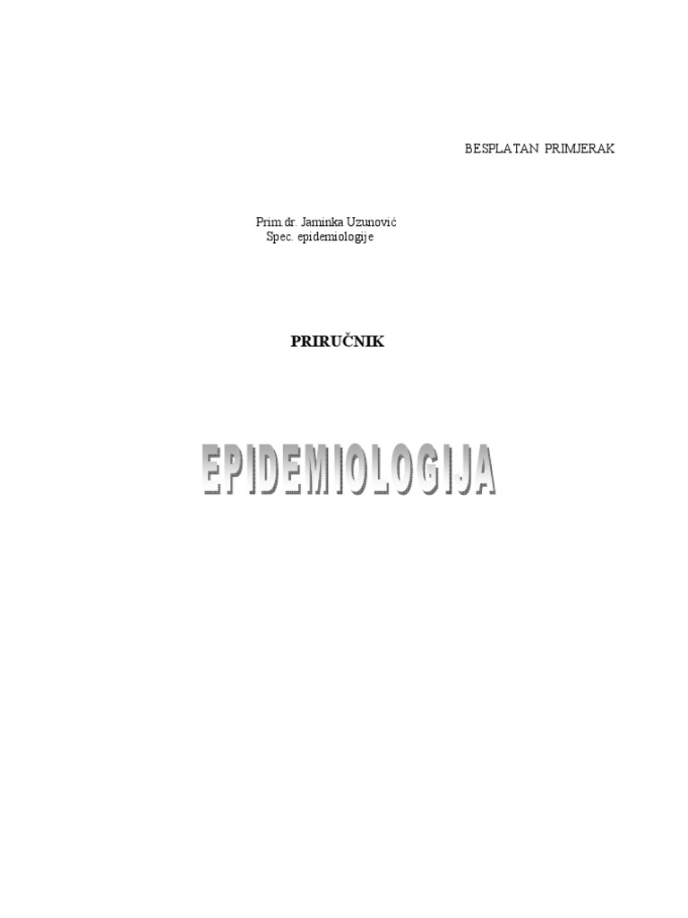 Prirucnik Epidemiologija | PDF