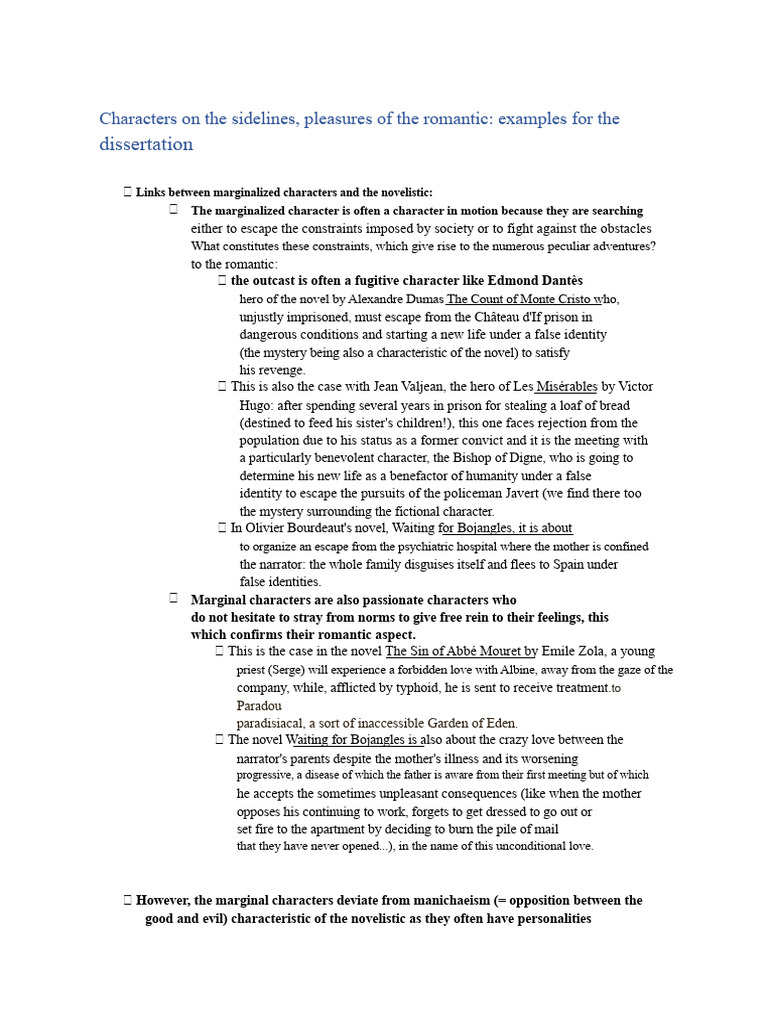 Characters On The Margin Example Continuation | PDF
