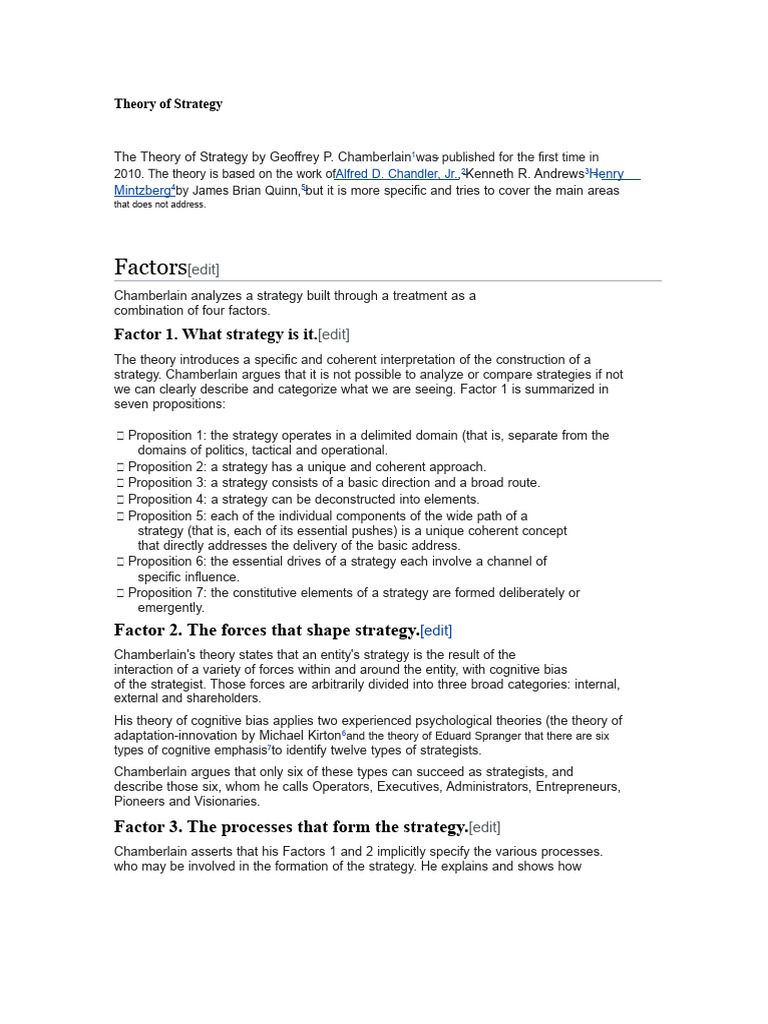 Theory of strategy | PDF | Strategic Management | Cognition