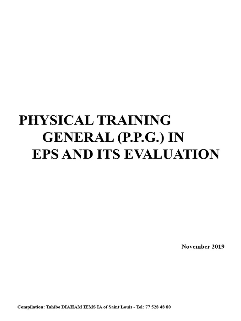 General Physical Preparation in EPS | PDF | Educational Assessment ...