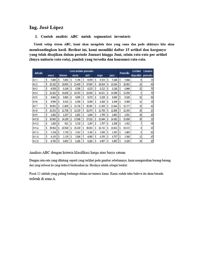 Analisis ABC untuk Segmentasi Inventaris | PDF