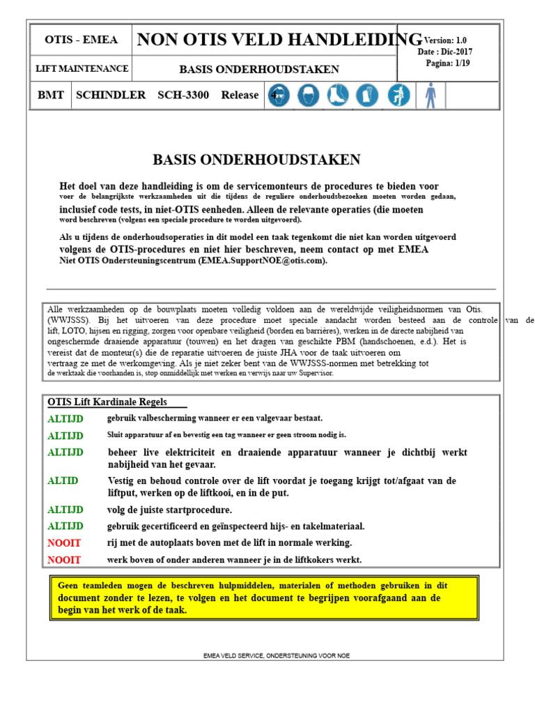 Schindler SCH-3300 Rel4 | PDF